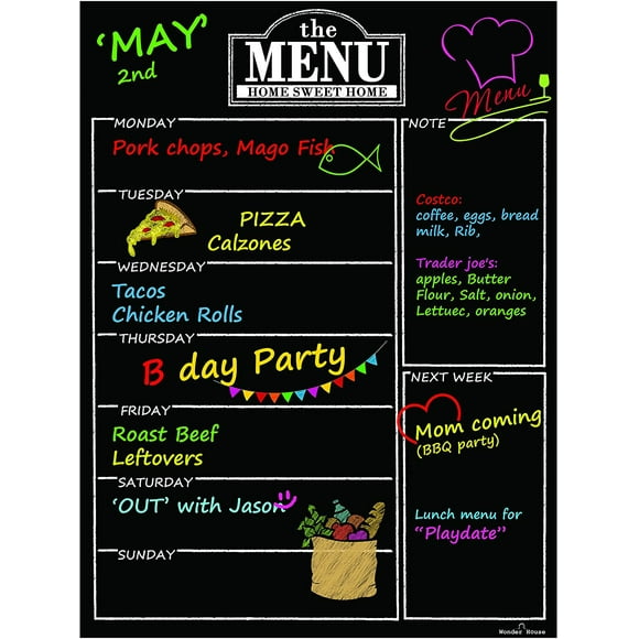 Dry Erase Menu Boards