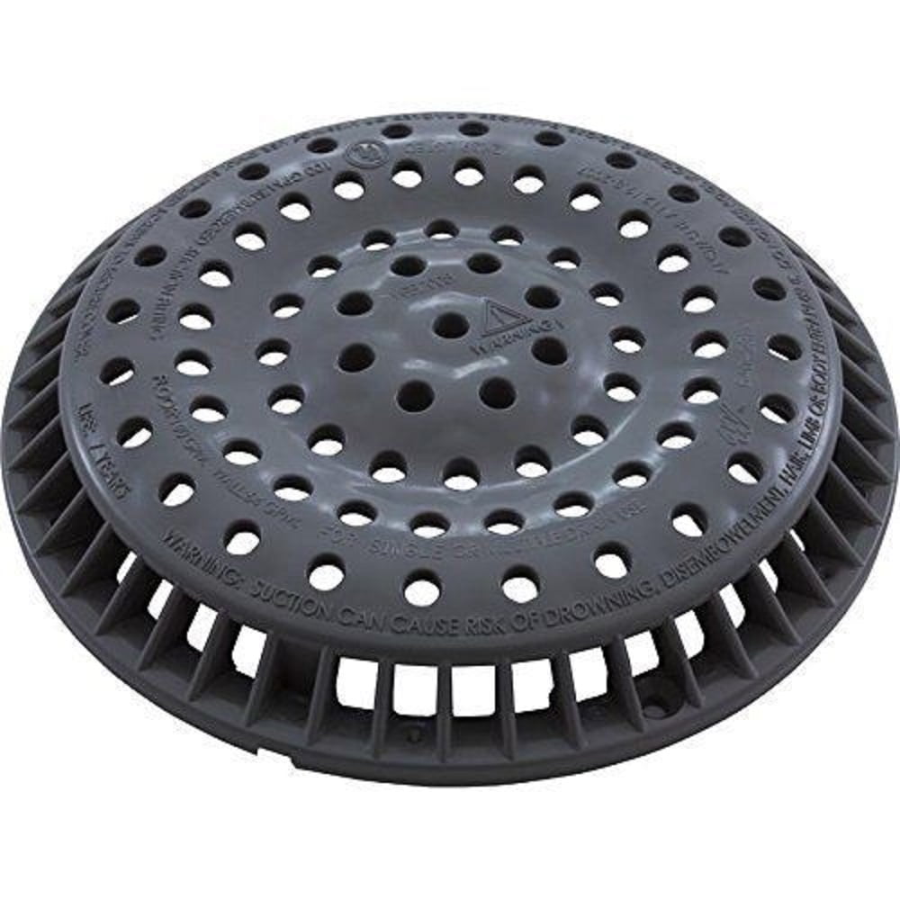 Main Drain Grate, Waterway Anti Vortex, 8" Round, Gray - Walmart.com ...