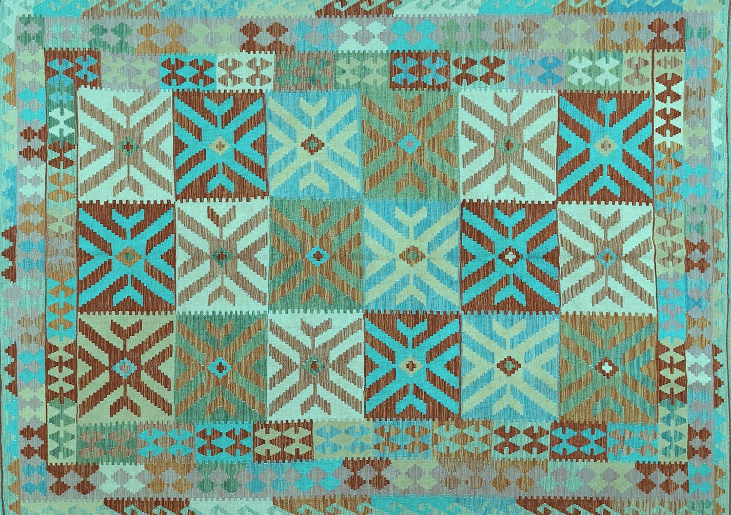 Ahgly Company Indoor Rectangle Southwestern Light Blue Country Area ...