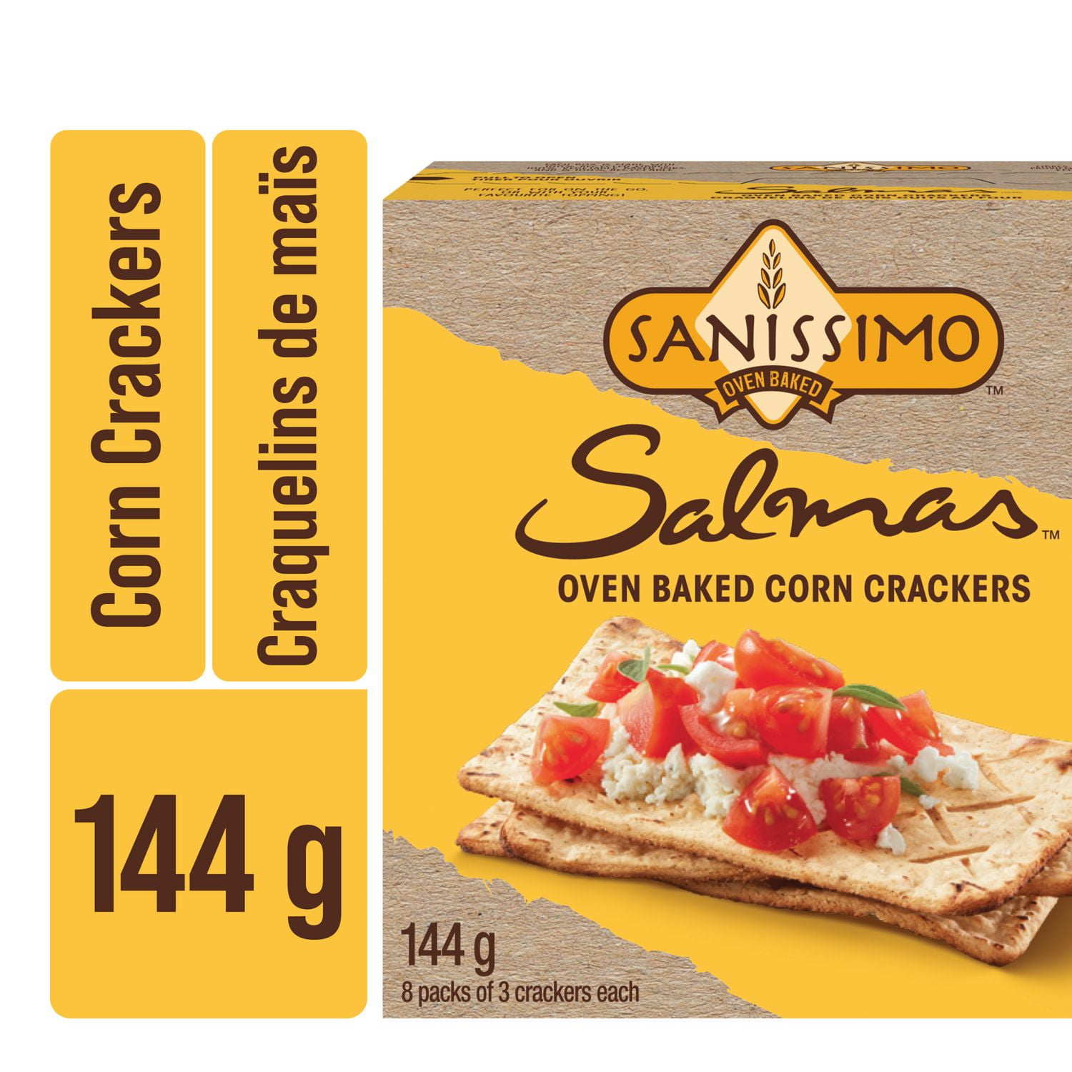 SANISSIMO® Salmas™ Oven Baked Corn Crackers - Walmart.ca