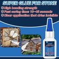 Stone Glue 30 g, Marble Glue , with Anti-Clog Cap, Clear for Marble ...