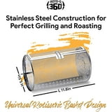 ROTO-Q 360 Cordless Rotisserie Kit w/Tumble Basket - Stainless Steel ...