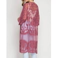 Bsubseach Women Swimsuit Cover Up Mesh Lace Kimono Cardigan Open Front