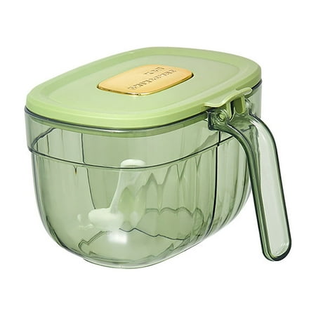 Visland 1 Set Salt Storage Box Transparent with Lid Handle Good Sealing ...