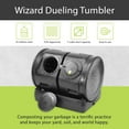 Good Ideas Plastic Rotating Barrel Compost Wizard, Dual Tumbler Outdoor ...