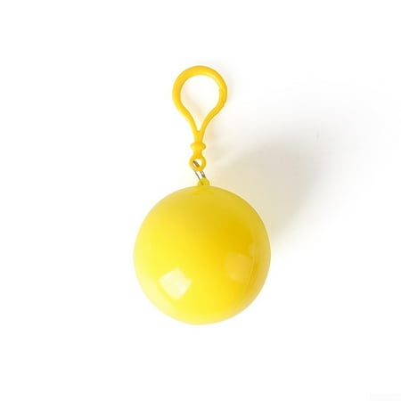ADULT PONCHO RAINCOAT HOODED WATERPROOF DISPOSABLE KEYRING BALL ...