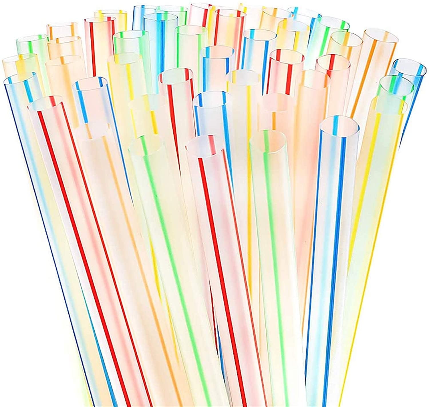 Tomnk 200pcs 8.25in Jumbo Smoothie Straws Boba Straws Milkshake Straws ...