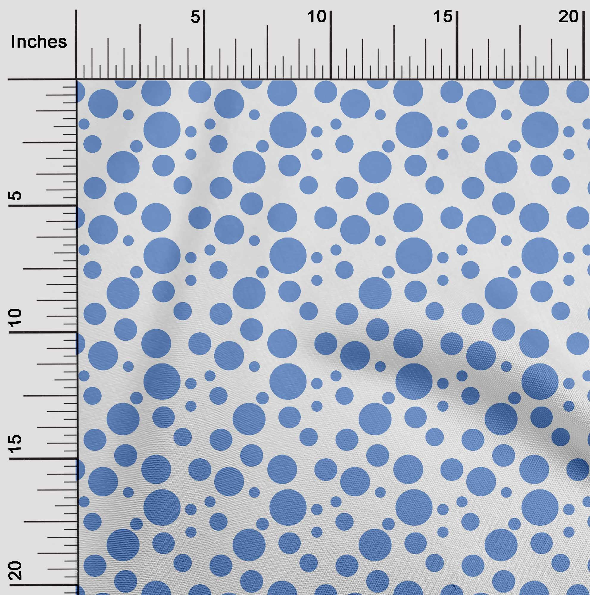 oneOone Velvet Light Blue Fabric Dots Sewing Craft Projects Fabric ...