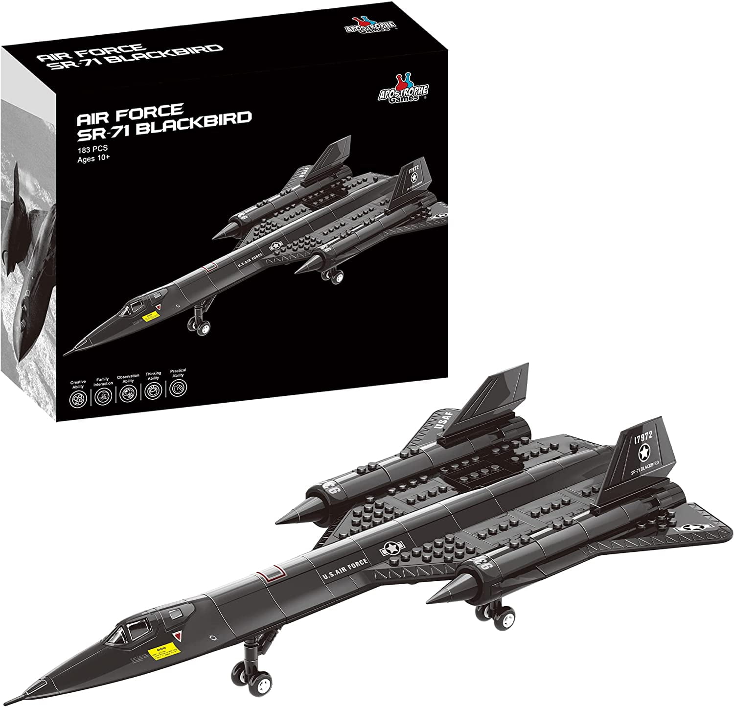 SR-71 Blackbird Jet Building Block Set – 183 Pcs, Air Force Blocks ...