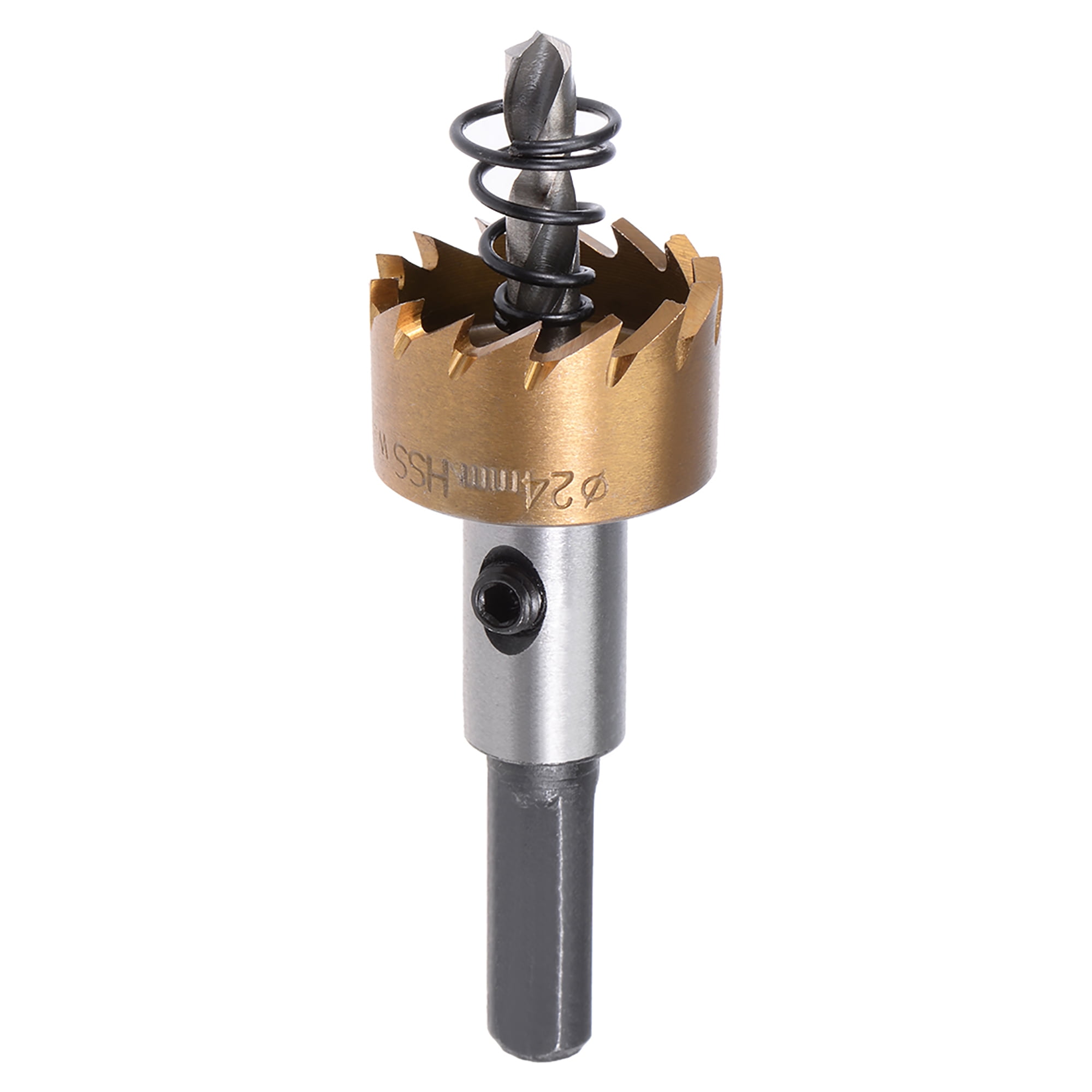 Uxcell 24mm HSS Hole Saw Drill Bit Titanium Plated for Stainless Steel ...