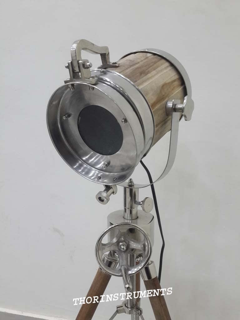 Theater Nautical Spot light Search Light Table Lamp Designer Wooden ...