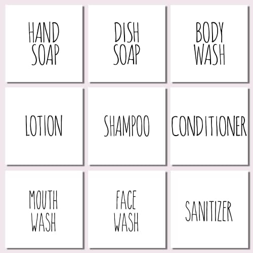 MaisoNovo Farmhouse Style Waterproof Hand Soap Labels for Containers ...