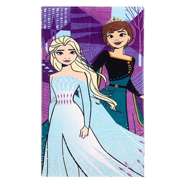 Disney Frozen II Anna & Elsa Kids Cotton Beach Towel, 28x58 - Walmart.com