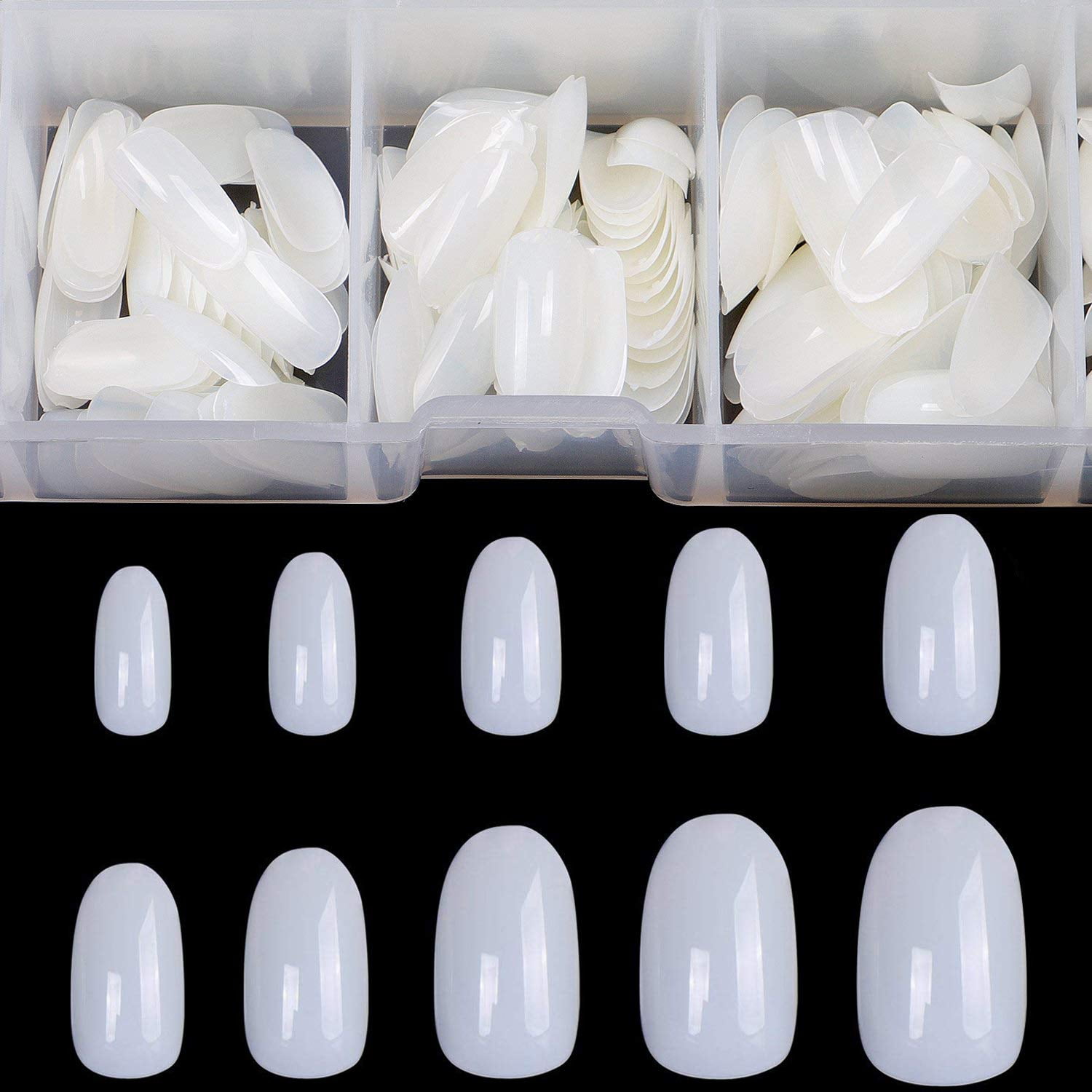 Fake Nails Oval Nails False Round Nails Full Cover Artificial Press On