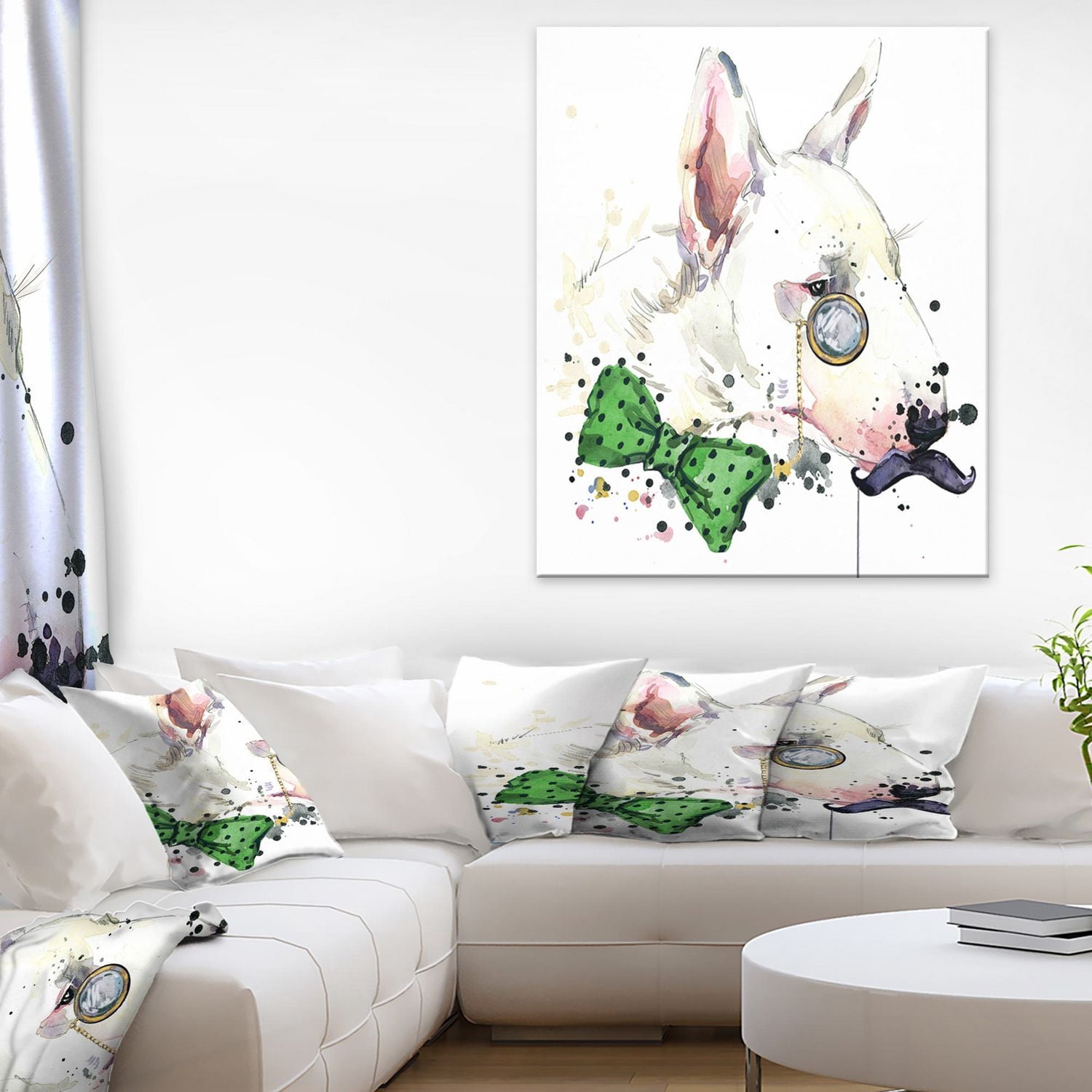Design Art Bull Terrier Dog Canvas Print - Walmart.ca