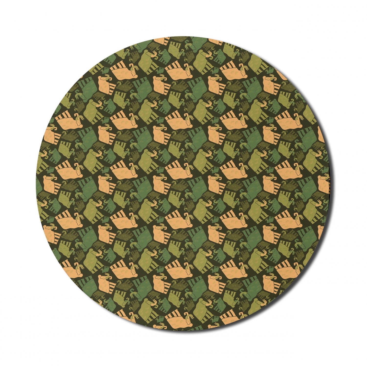 Grunge Mouse Pad for Computers, Mammoth Prehistoric Animals Graphic in ...