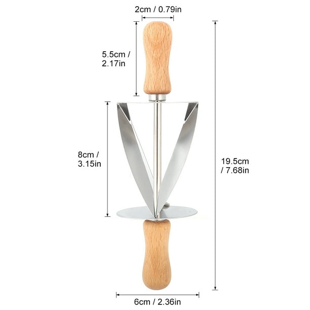 Croissant Cutter,Stainless Steel Croissant Rolling Rolling Dough Cutter ...