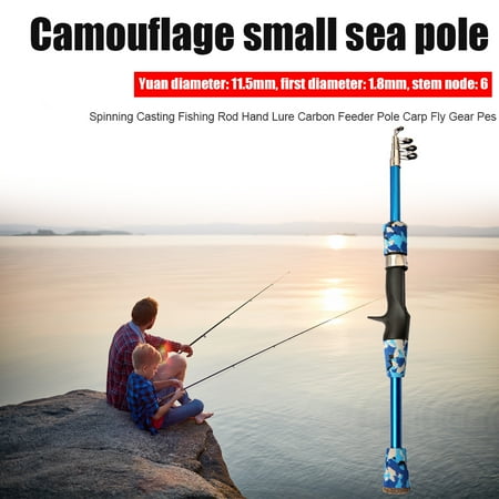 Yilovego 1.5m 1.8m Baitcasting Fishing Rod Telescopic Camouflage ...