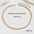14K White Gold Simple Twisted Chain Necklace Women's Versatile Choker ...