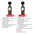 SW-524 Portable Sound Level Meter Digital Handheld DB Meter Noise Level ...