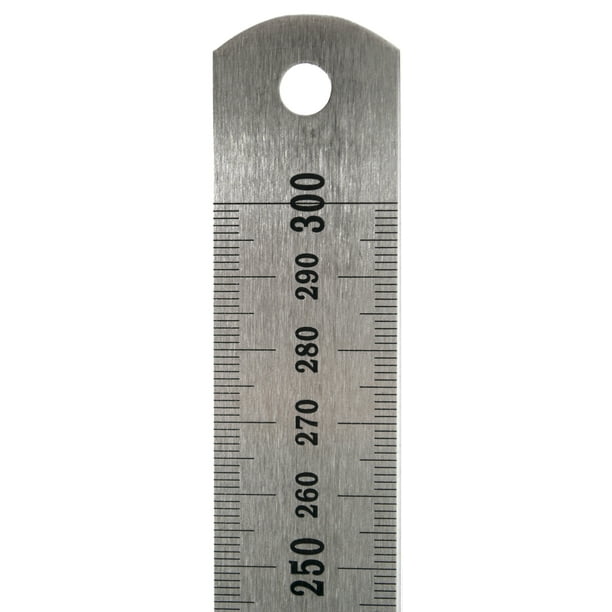 30cm Stainless Steel Ruler with Stamped mm and cm Graduations - Eisco ...