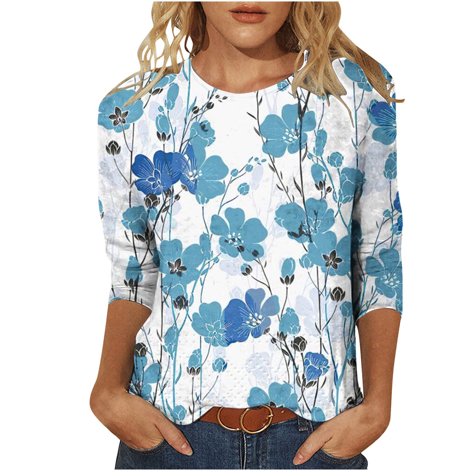 Click here for Unbranded 3/4 Sleeve Tops For Women Womens Fashion... prices