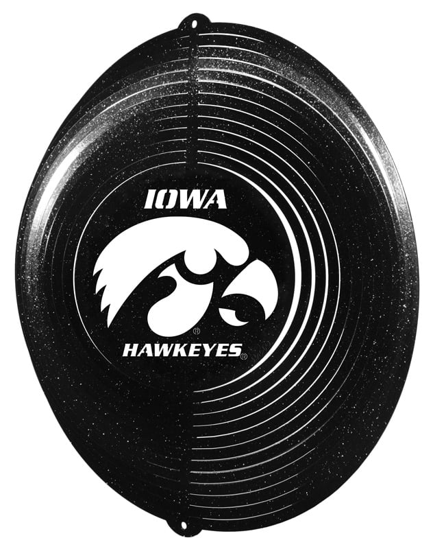 SWEN Products IOWA IU HAWKEYE'S HAWKEYE Swirly Metal Wind Spinner ...