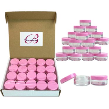 Beauticom 10g/10ml (0.36 oz) Clear Plastic Jars with Lids for Creams ...