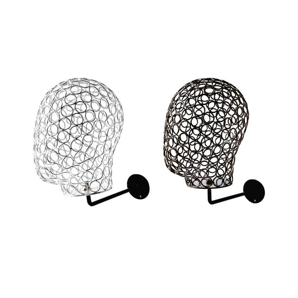 Mannequin Head,Wall Mounted Mannequin Head Iron,Decorative Hat Cap ...