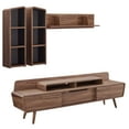 Modway Omnistand 2 Piece Entertainment Center in Walnut Gray - Walmart.com