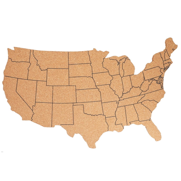 Us Wall Map Cork Board 2020 Cork Board Wood Phellem Wall World Map