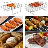 SPOORYYO Double-Layer Air Fryer Rack Accessory for Oven Grilling ...