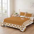 Amber Square 3 Piece Quilt Bedding Set with 2 Pillow Shams, Graphic ...