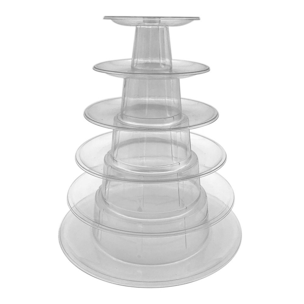 6-Tier Macaron Display Stand with Cover round Macaron Tower Cake Stand ...