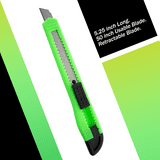 3 Neon Green Utility Knife Box Cutters Heavy Duty Industrial Strength ...