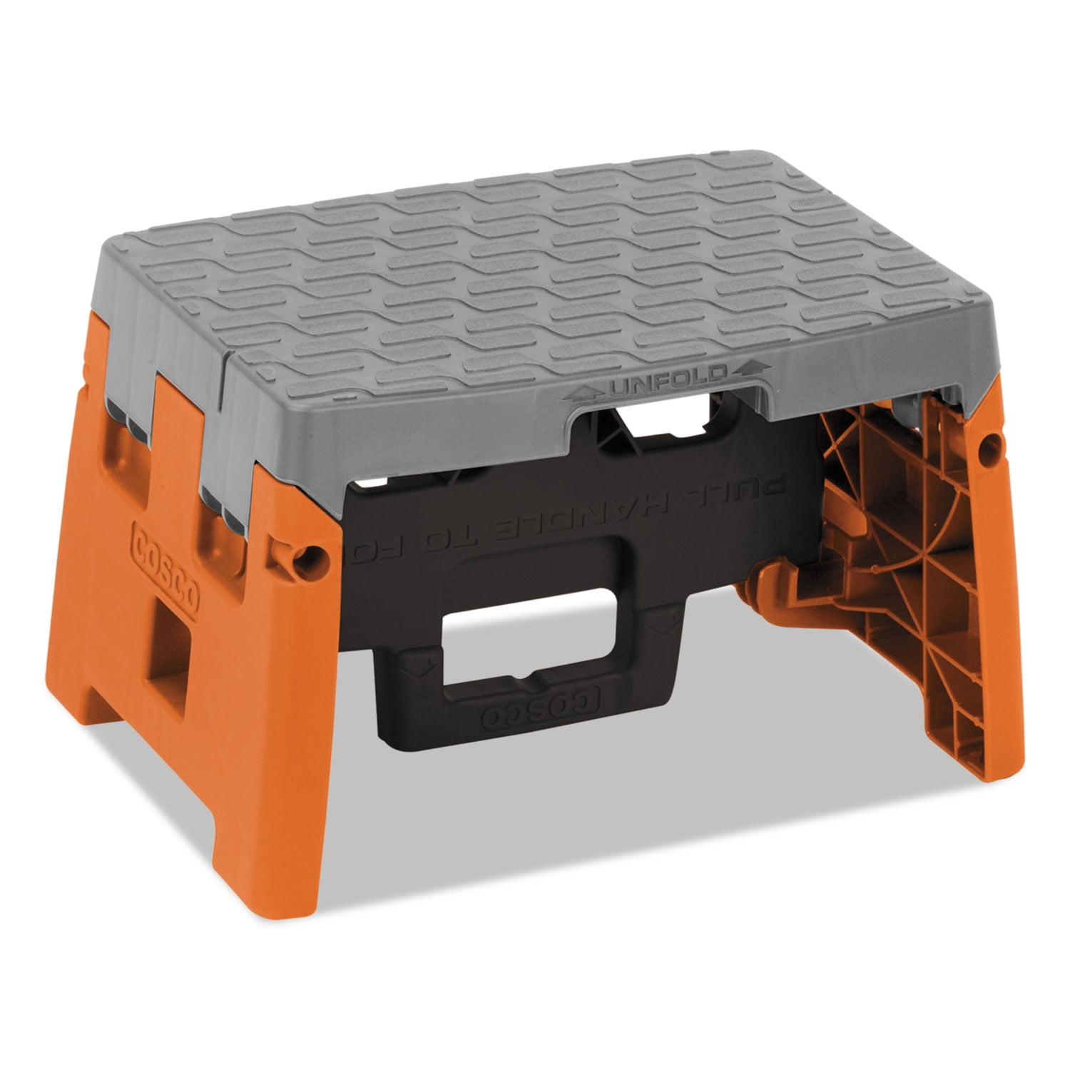 Cosco Folding Step Stool, 1-step, 300 Lb Capacity, 8.5" Working Height ...