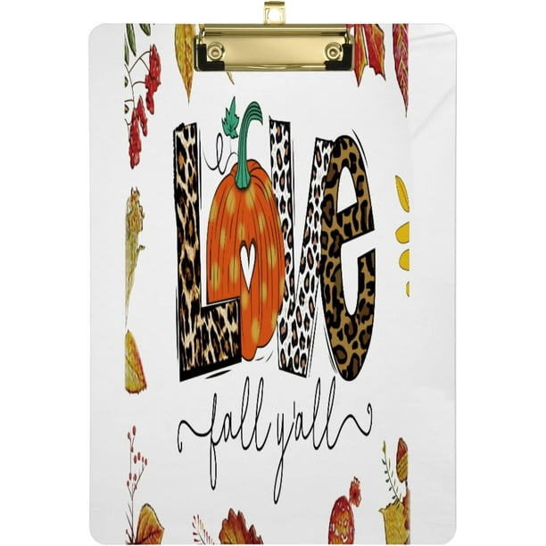 FMSHPON It's Fall Y'all Clipboard Hardboard Wood Nursing Clip Board and ...