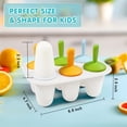 Silicone Popsicle Molds White 6 Cavities Homemade Frozen Snacks ...