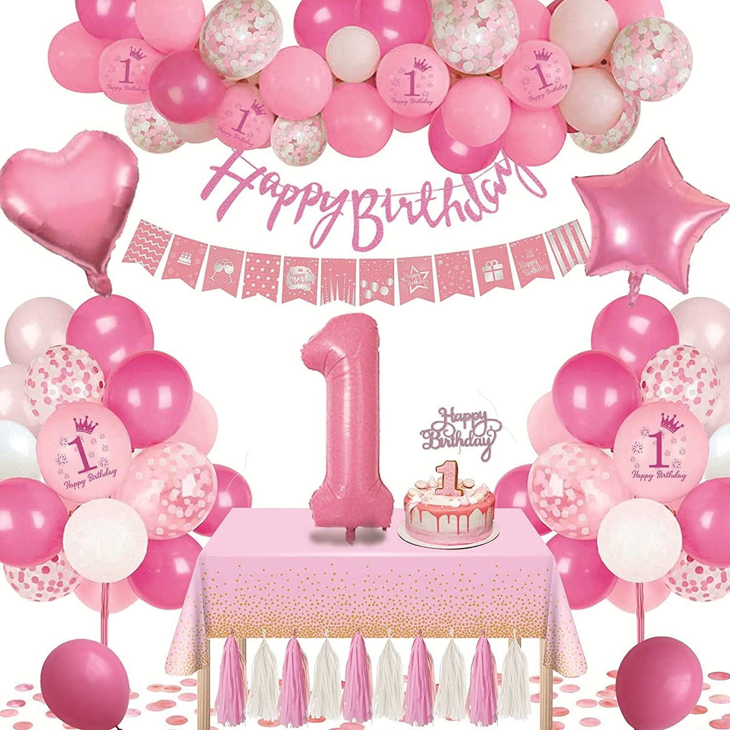 Pink Birthday Balloons 1