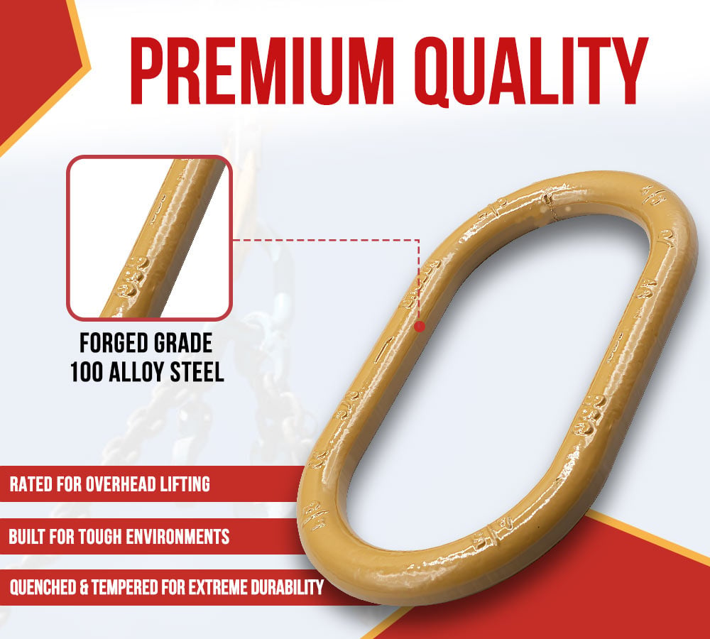 Crosby A-342W 3/4 Inch Oblong Master Link for Chain & Wire Rope, Grade ...