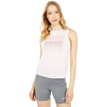 Brooks Distance Graphic Tank Rosewater/Brooks Running LG (Women's 12-14 ...