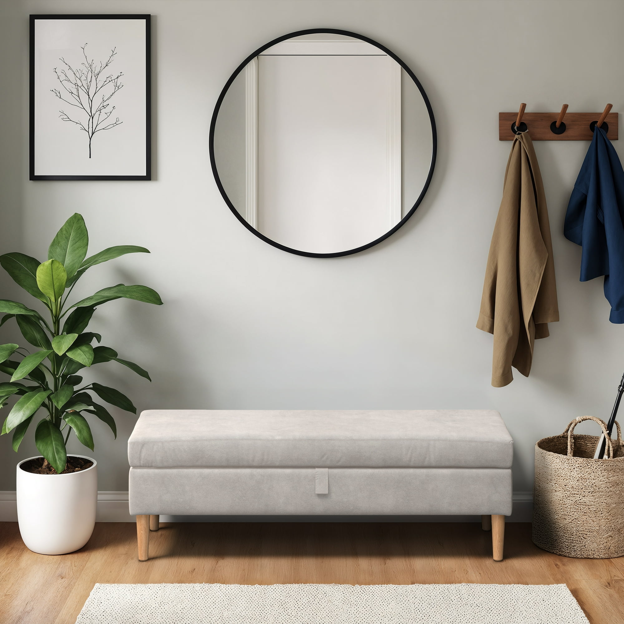 Click here for Corliving Ashworth Velvet Upholstered Bench Storag... prices