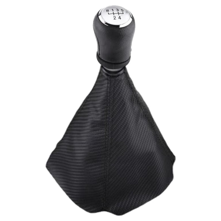 Shift Boots Universal Leather Black Leather Gear Shift Knob Lever ...