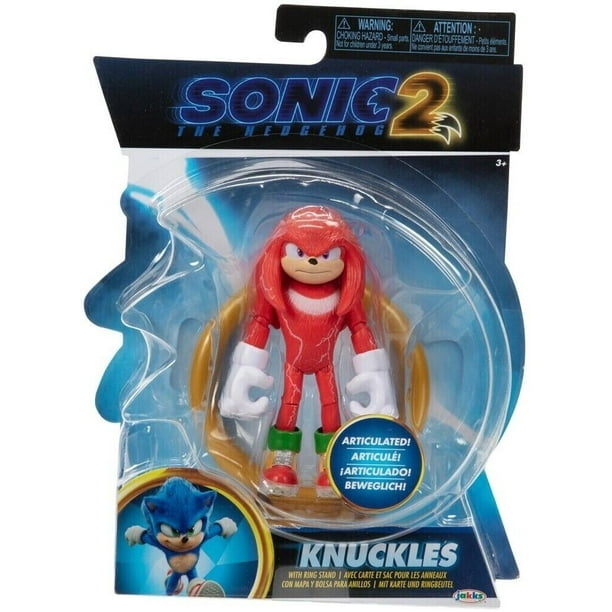 Sonic the Hedgehog 2 Movie Knuckles Action Figure [with Ring Stand ...