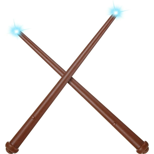 Labymos 2 Piece Light-up Wand Magic Light and Sound Toy Wizard Wands ...