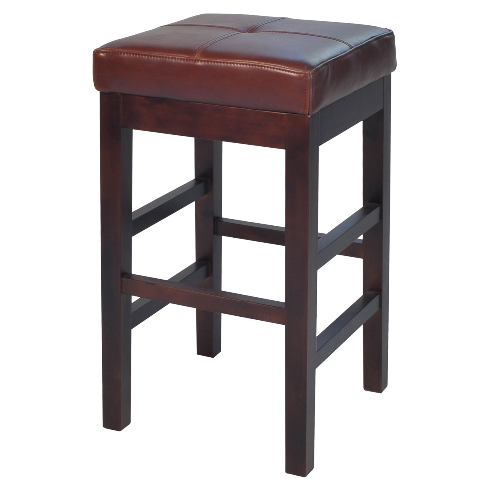 Valencia Backless Bicast Leather Counter Stool, Cognac - Walmart.com