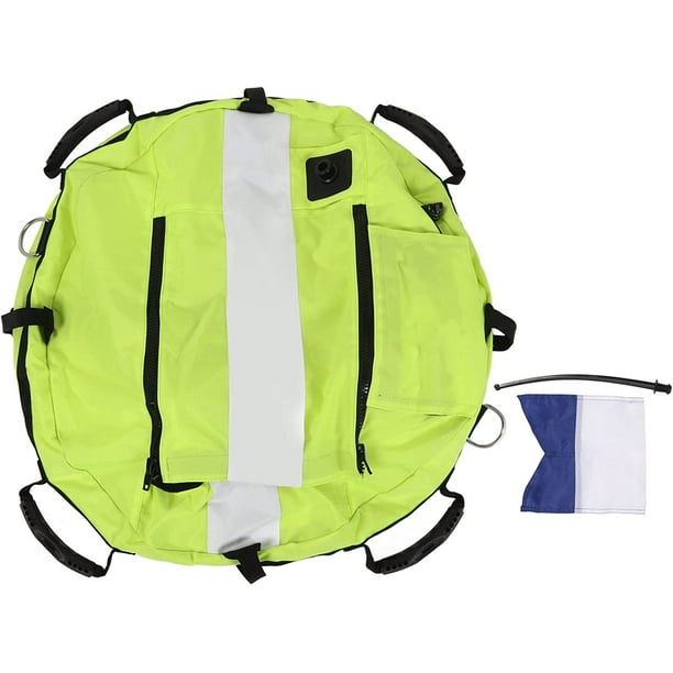 Diving Buoy Marker with Dive Flag High Visibility Fluorescent Yellow ...