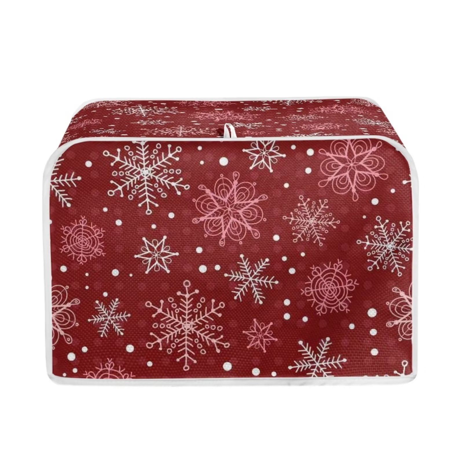 Renewold 4 Slice Toaster Cover Christmas Red Snowflake Kitchen ...