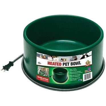 Farm Innovators 3QT Heated Pet Bowl with Steel Insert, Electric Water ...