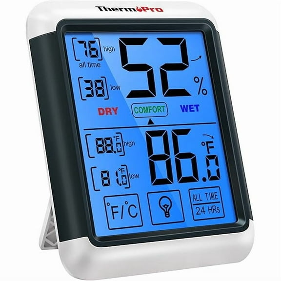 SECRUI TH1 Portable Indoor Thermometer Hygrometer, 2PCS Digital Room ...